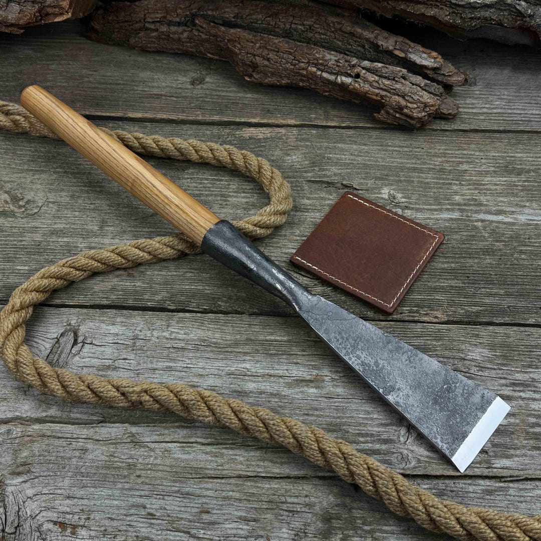 Timber Chisel (slick Chisel). Sharp Carbon Steel Blade, Ash Wood Handle ...