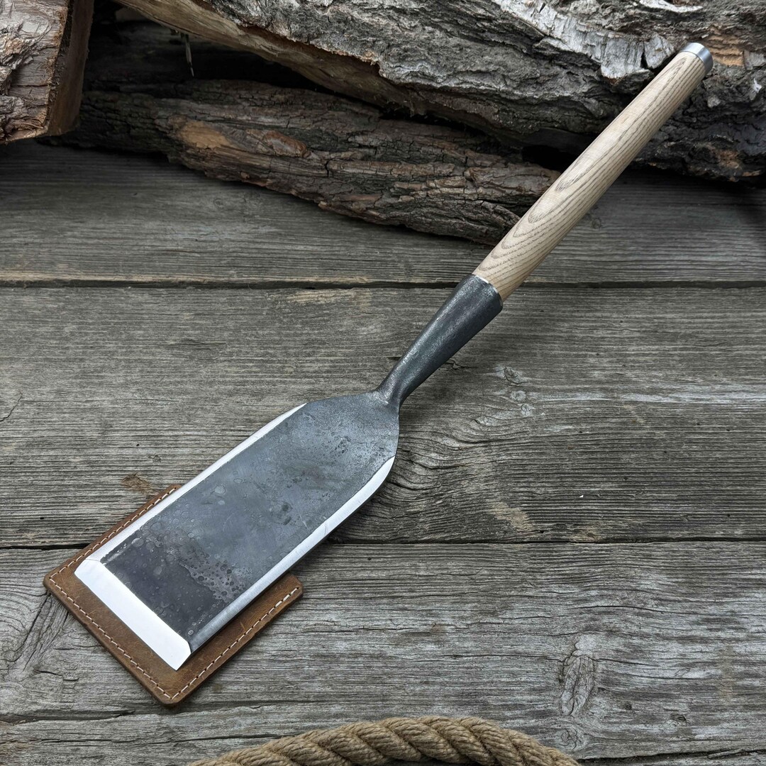 Timber Slick Chisel for Woodworking. Sharp Carbon Steel Blade, Ash Wood ...