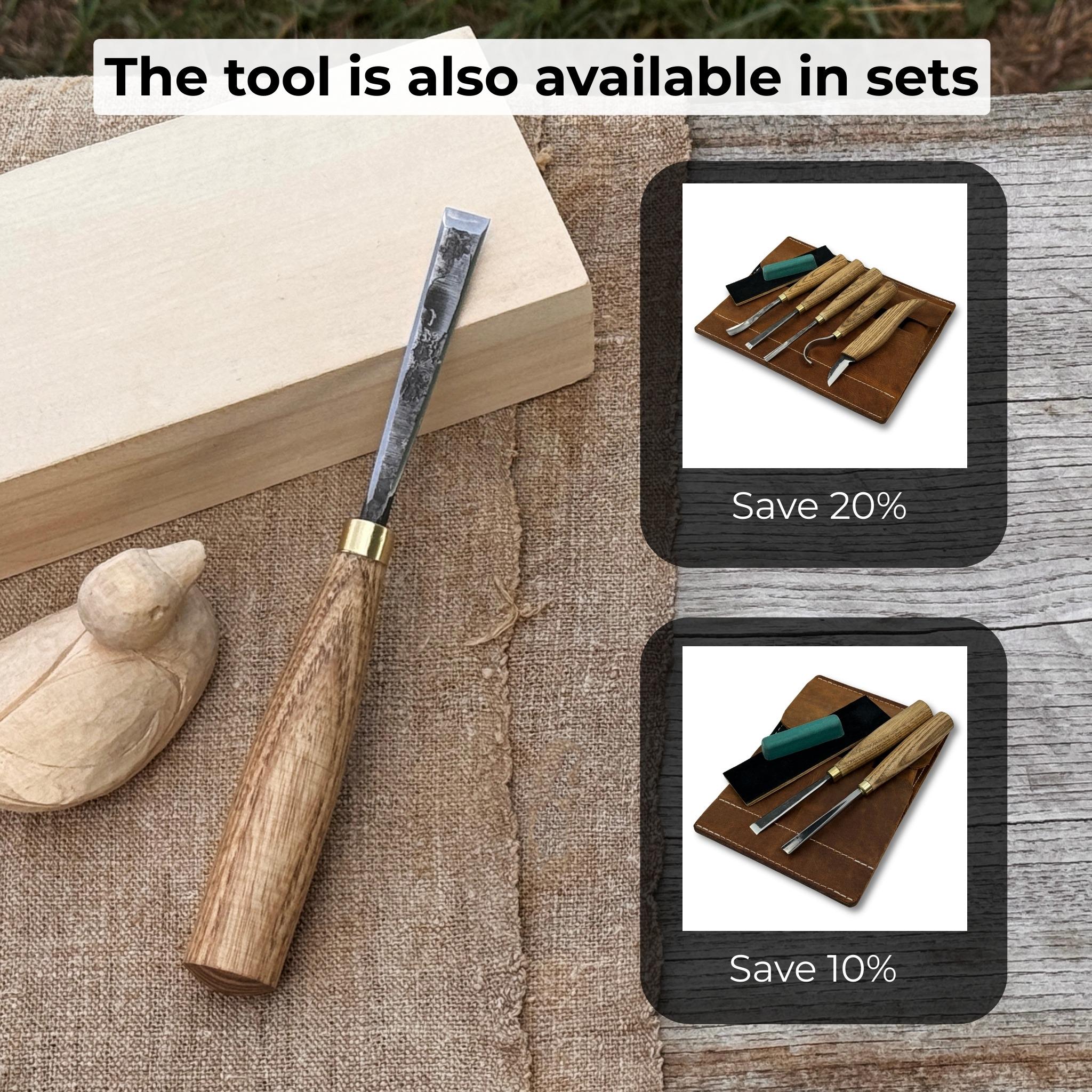 Detail Carving Chisel for Woodworking. Sharp Carbon Steel Blade, Ash ...