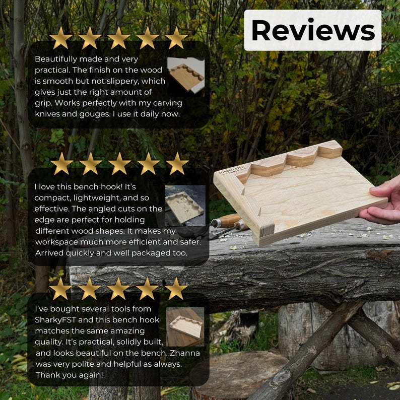 Wooden Bench Hook for Carving. Handcrafted Work Support for Wood ...