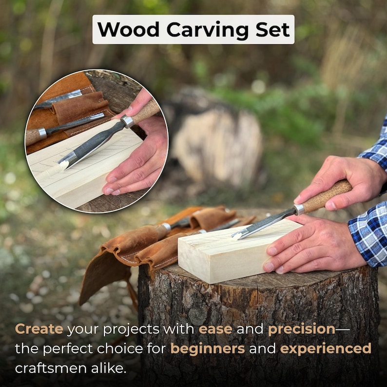 3-piece Wood Carving Gouge Set. Razor Sharp Blades. Hand Forged From ...