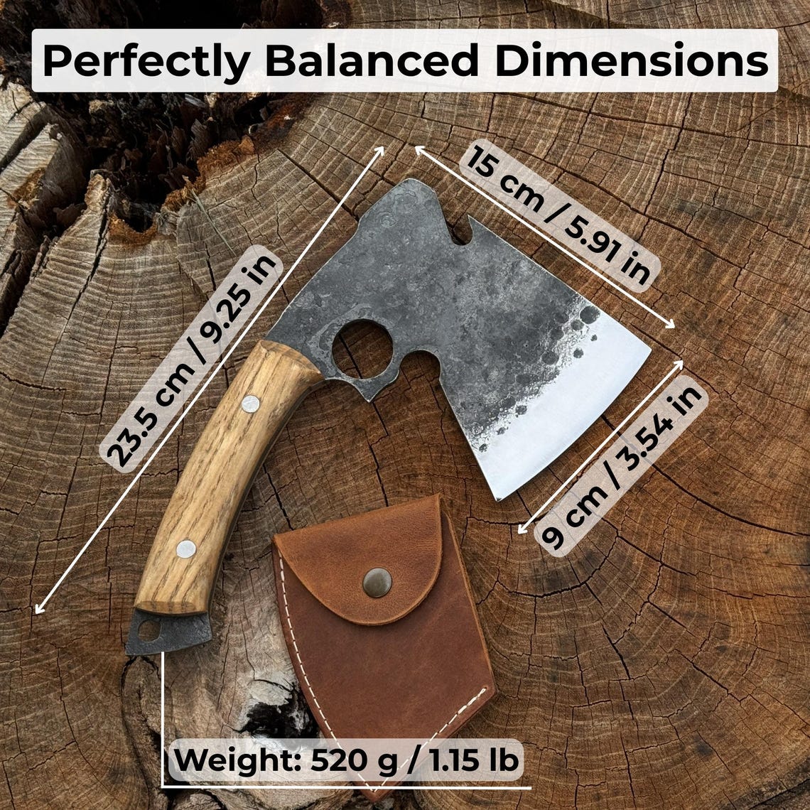 Small Flat Axe. Sharp Blade. Hand Forged From Carbon 52100 Steel ...
