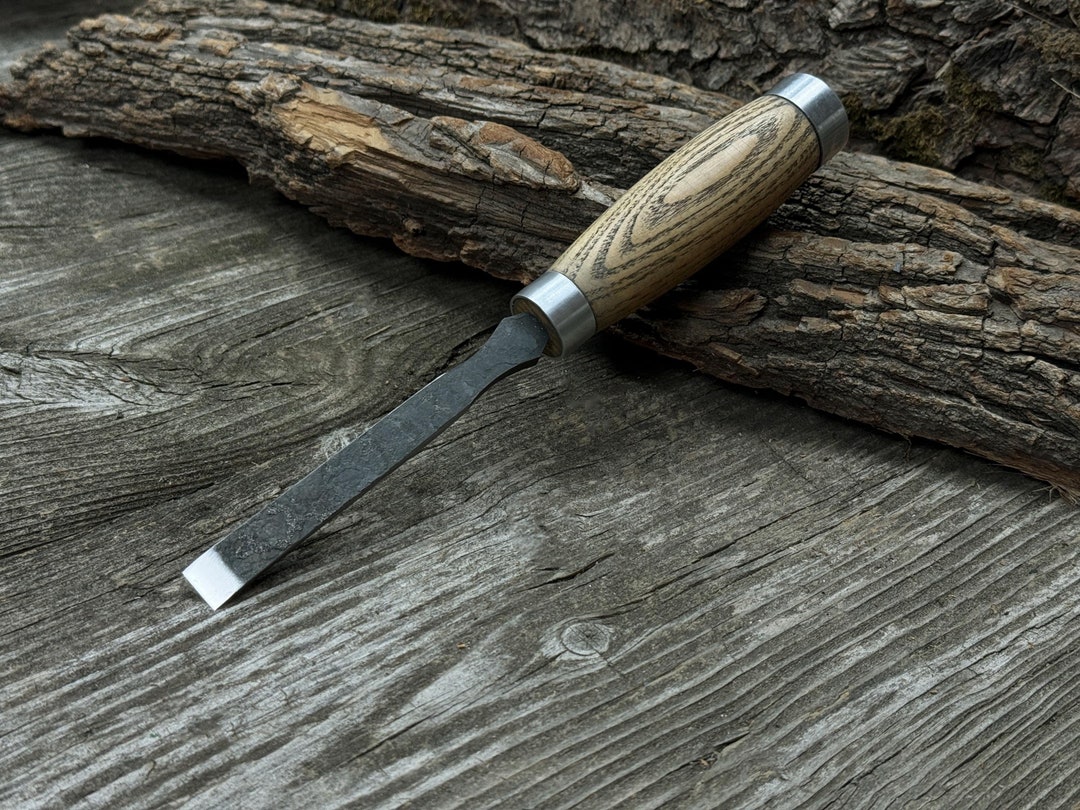 Wood Carving Chisel. Razor Sharp Blade 10mm 50mm. Hand Forged From ...