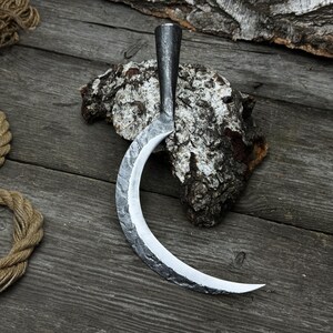 Sickle With Forged Handle. Razor Sharp Blade. Hand Forged From Hardened ...