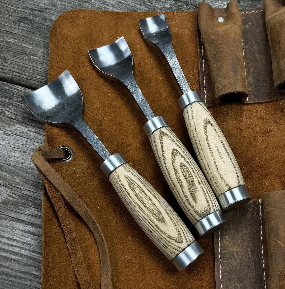 Hand-forged Spoon Carving Gouges – Choose Your Size or Set of 3 – Sharp ...