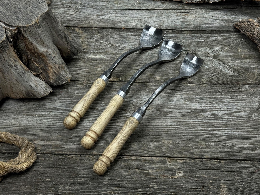 Swan Neck Gouges. Sharp Blades. Bowl Carving Gouges. Hand Forged From ...