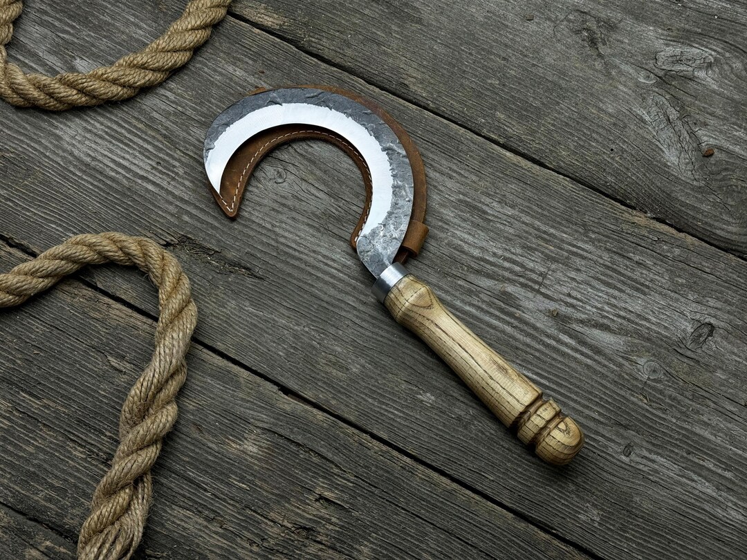 Small Sickle. Razor Sharp Blade. Hand Forged From Hardened Carbon 52100 ...