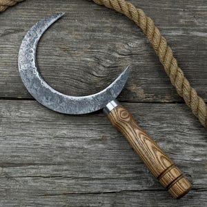 Crescent Moon Boline for Ritual Ceremonies. Sharp Carbon Steel Blade ...