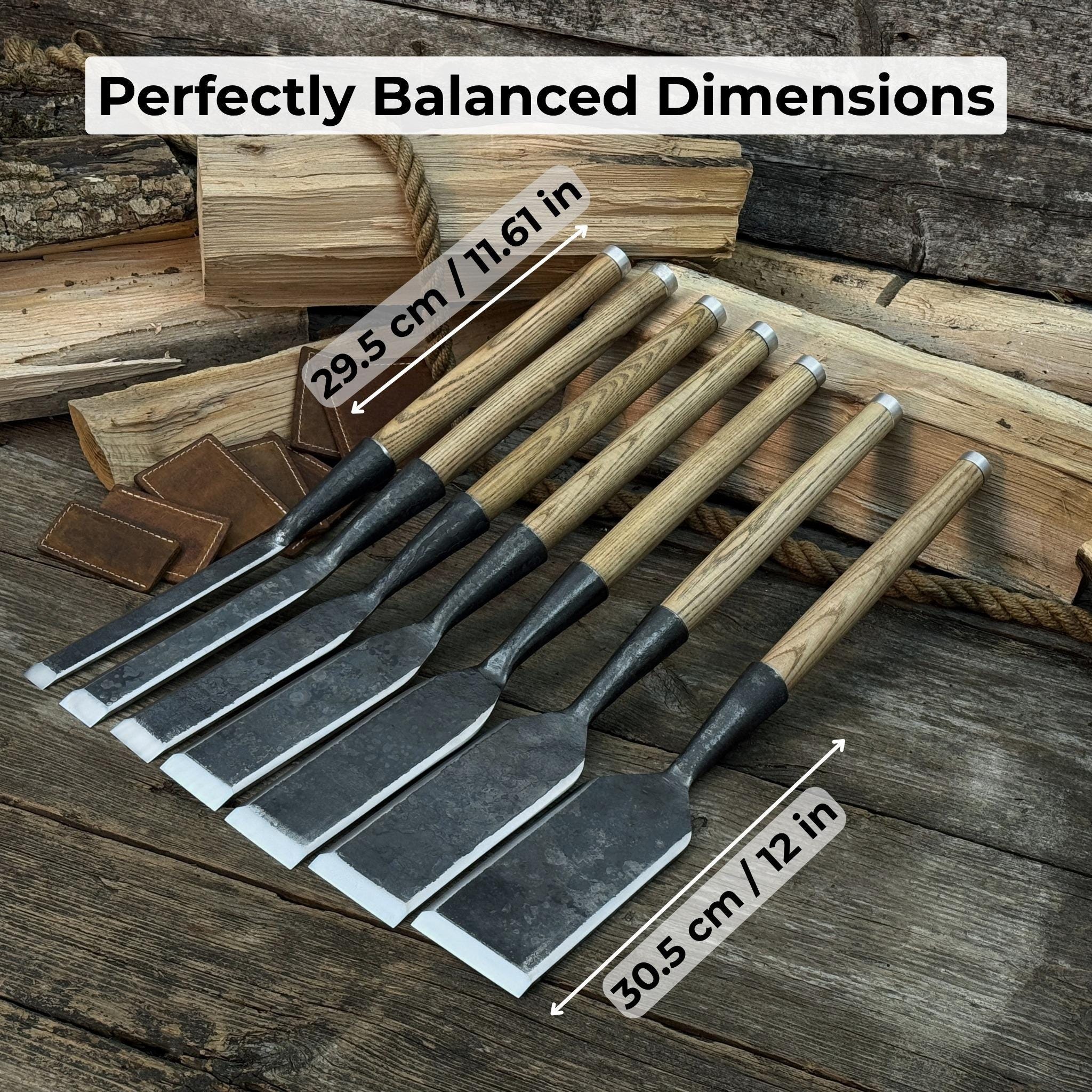 Timber Slick Chisels, Hand Forged 52100 Carbon Steel, Carpentry Tools ...