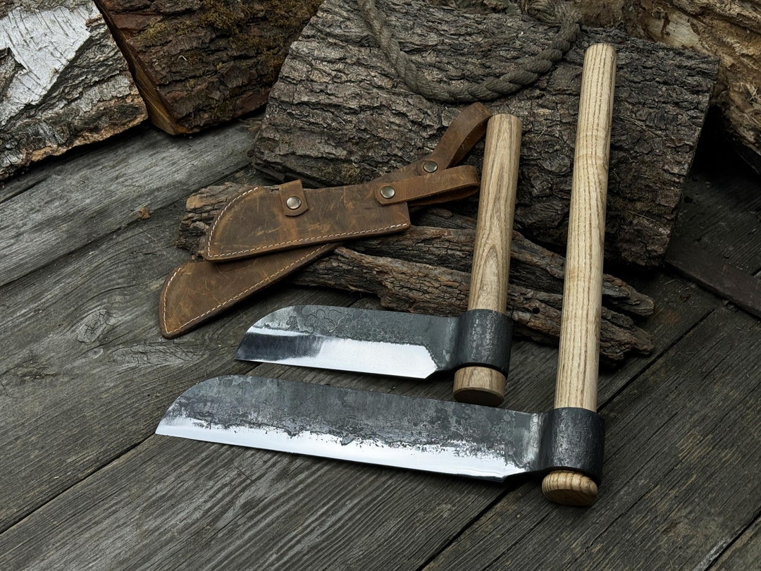 Wood Splitting Froes. Small and Big. Sharp Blade. Hand Forged From ...