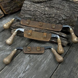 Curved Blade Drawknives. Custom Sizes. Sharp Blade. Hand Forged From ...