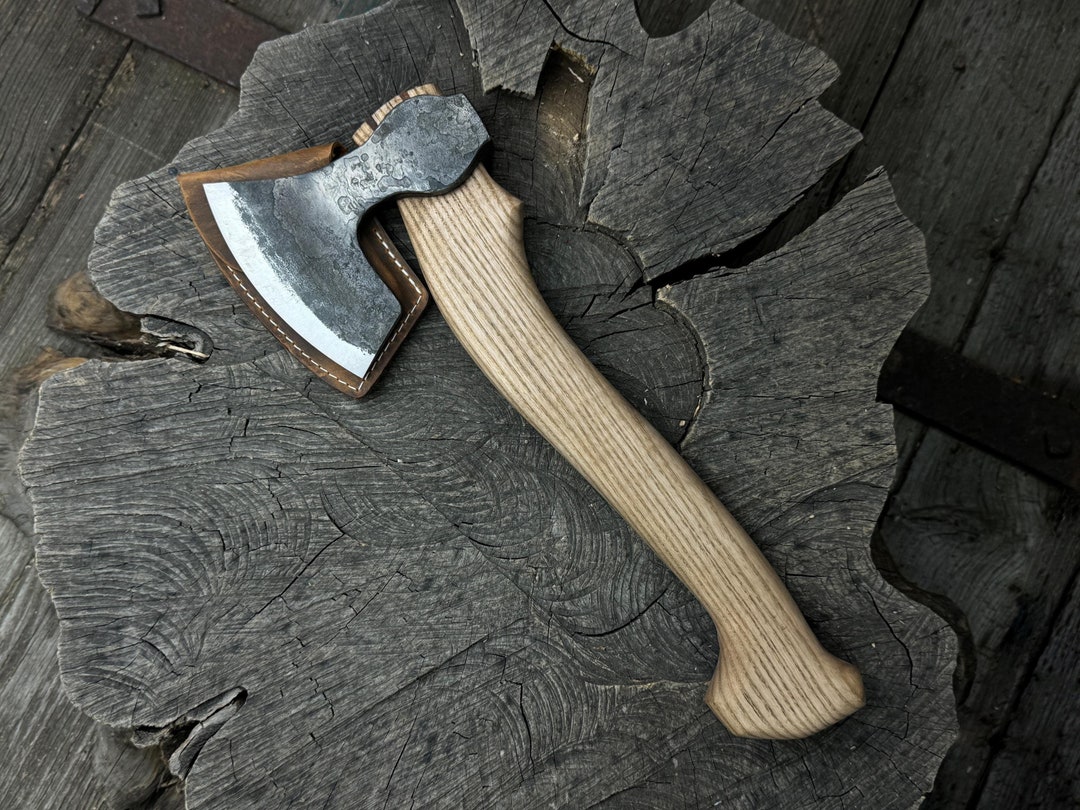 Spoon Carving Axe. Sharp Blade. Hand Forged From Hardened Carbon 52100 ...