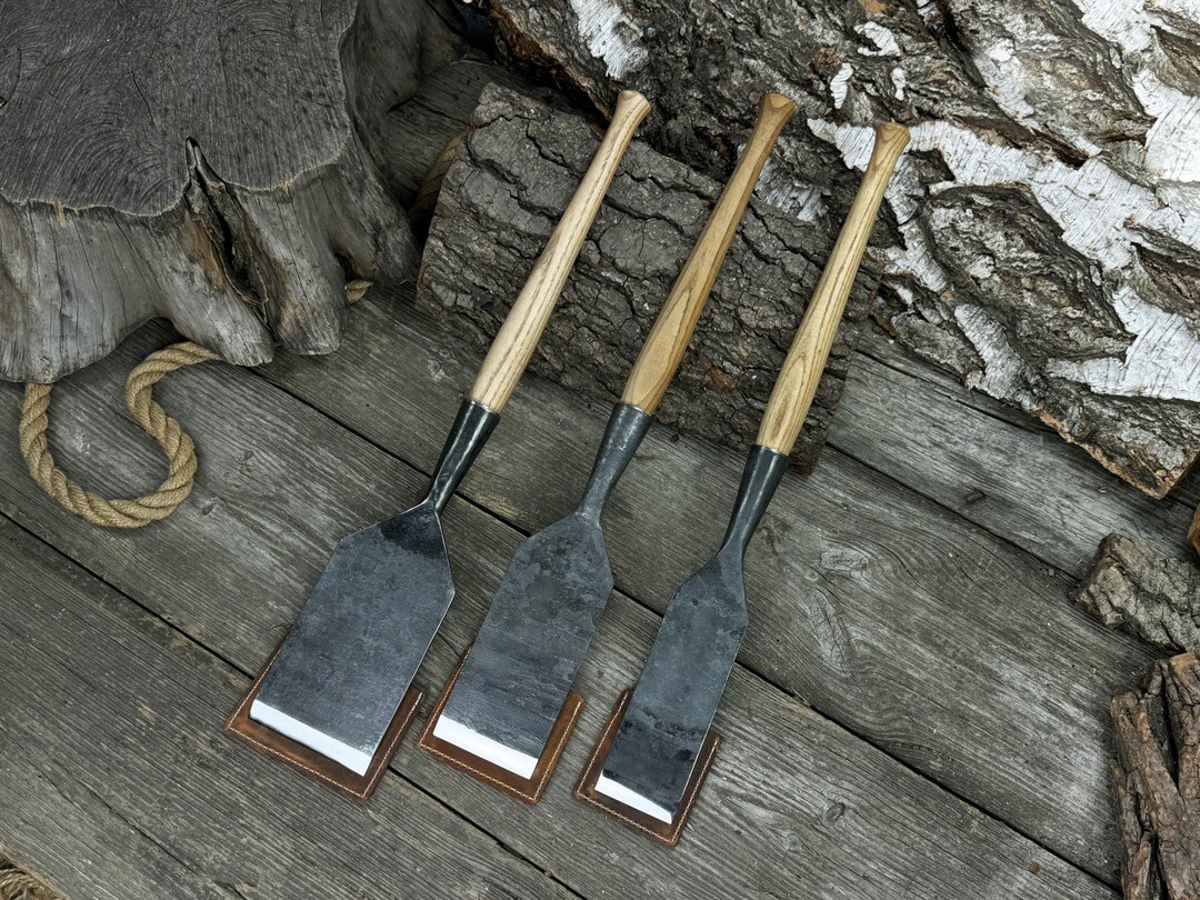Timber Slick Chisels (custom Size). Sharp Flat Blade. Hand Forged From ...