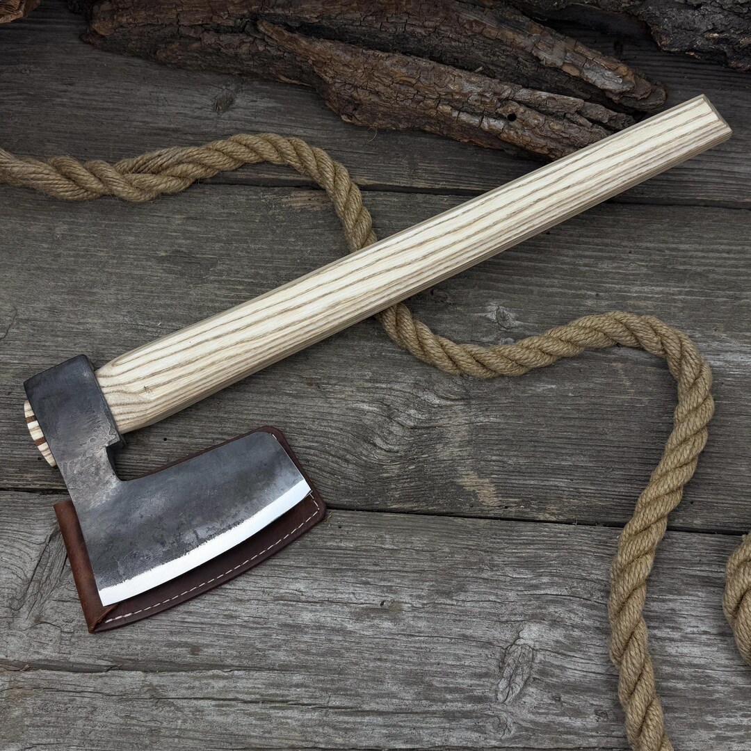 Hand-forged Carpenter’s Axe for Wood Project. Sharp Carbon Blade ...