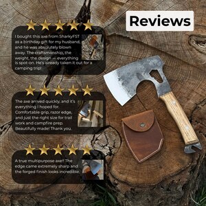 Flat Hatchet. Sharp Blade. Hand Forged From Carbon 52100 Steel ...