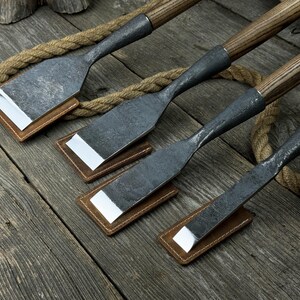 4-piece Timber Short Chisel Set. Sharp Flat Blade. Hand Forged From ...