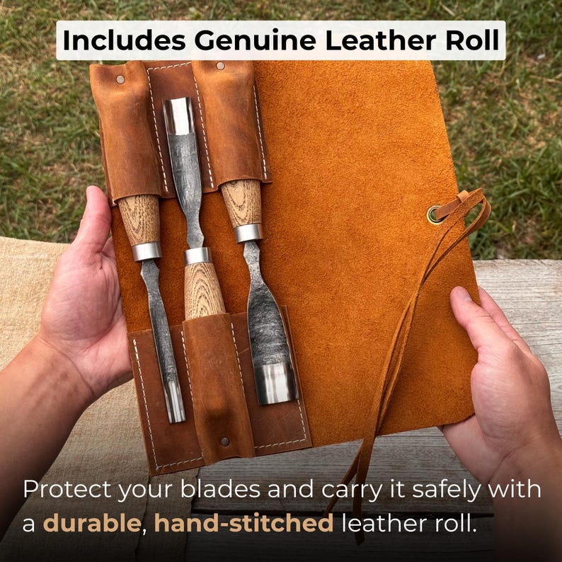 3-piece Wood Carving Gouge Set. Razor Sharp Blades. Hand Forged From ...