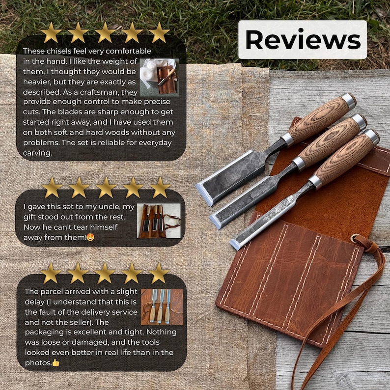 Carving Chisels With Gift Box. Hand-forged Wood Carving & Sculpting ...