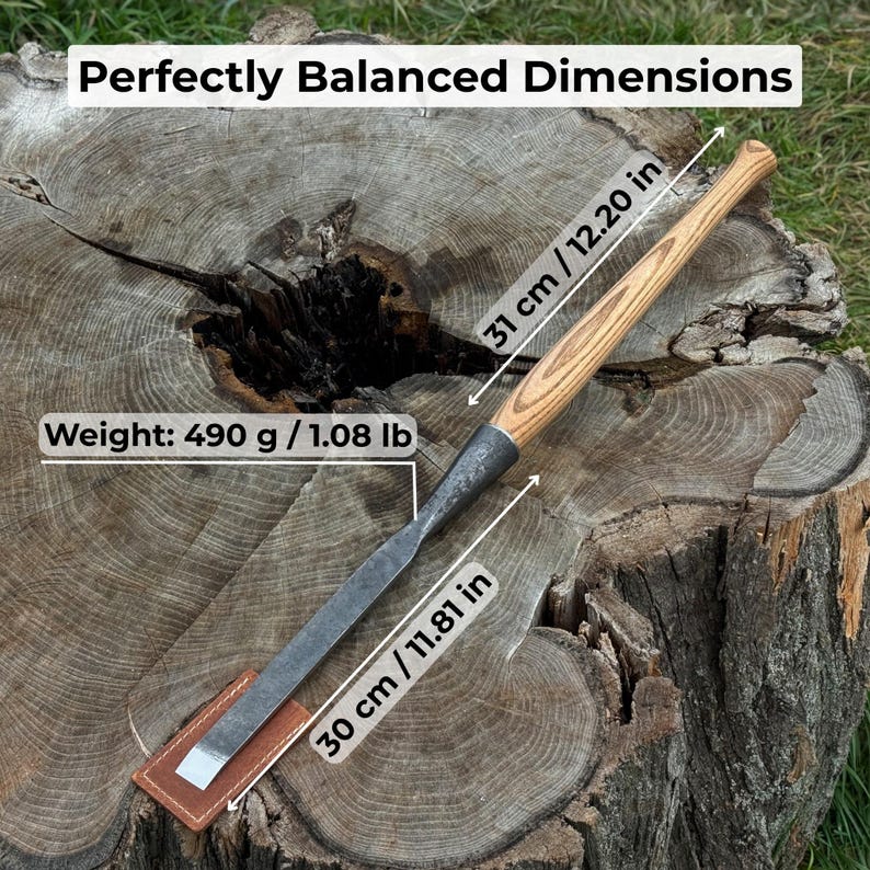 Timber Frame Chisel – Slick Chisel 52100 Carbon Steel Blade, Ash Handle ...