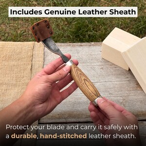 Hand-forged Bent Gouge – 52100 Carbon Steel Blade, Ash Wood Handle ...