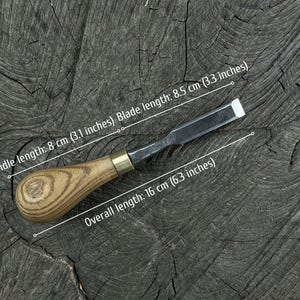 Small Wood Carving Chisel With Palm Handle. Razor Sharp Blade. Hand ...
