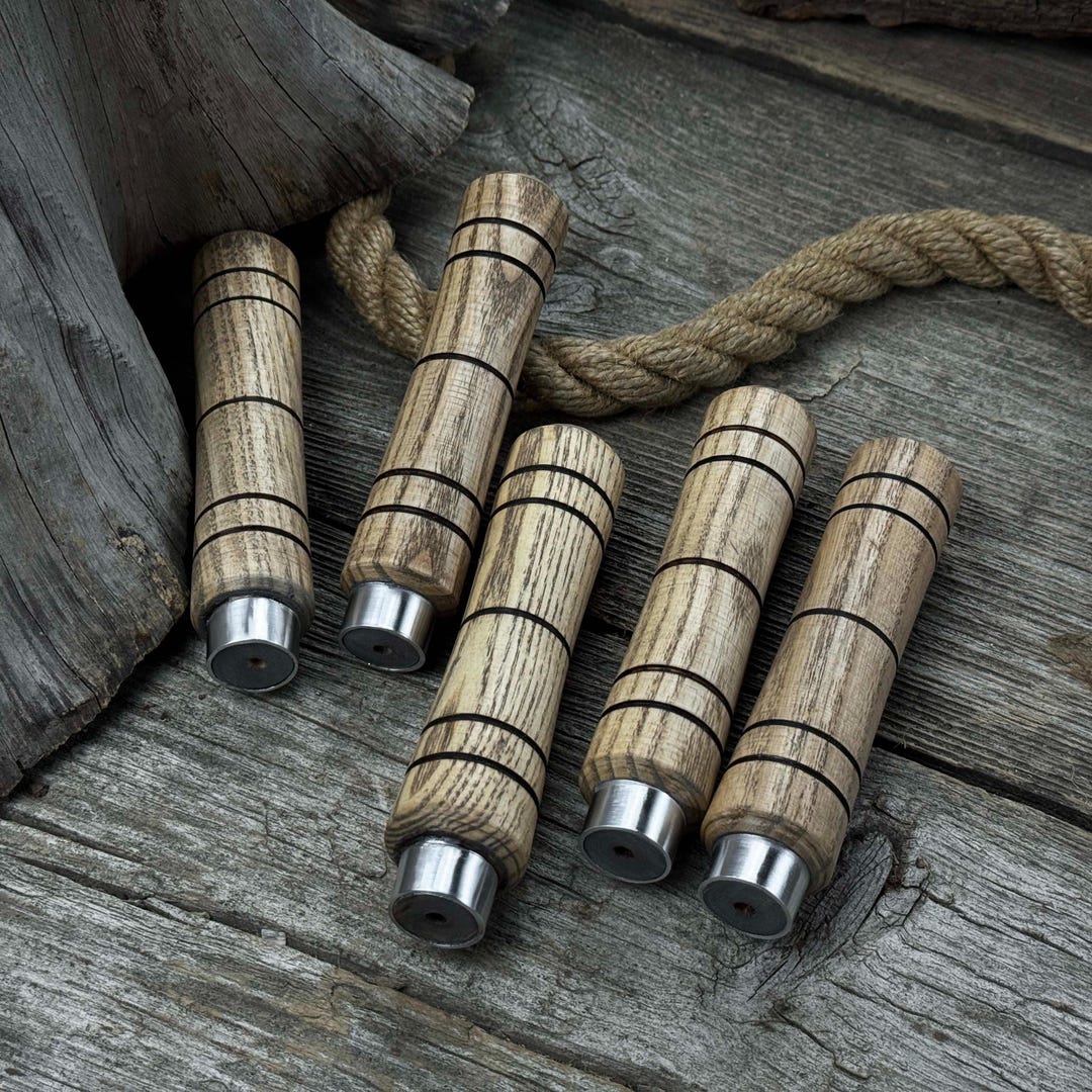 Set of 5 Handcrafted Ash Wood Replacement Handles – Universal Set for ...