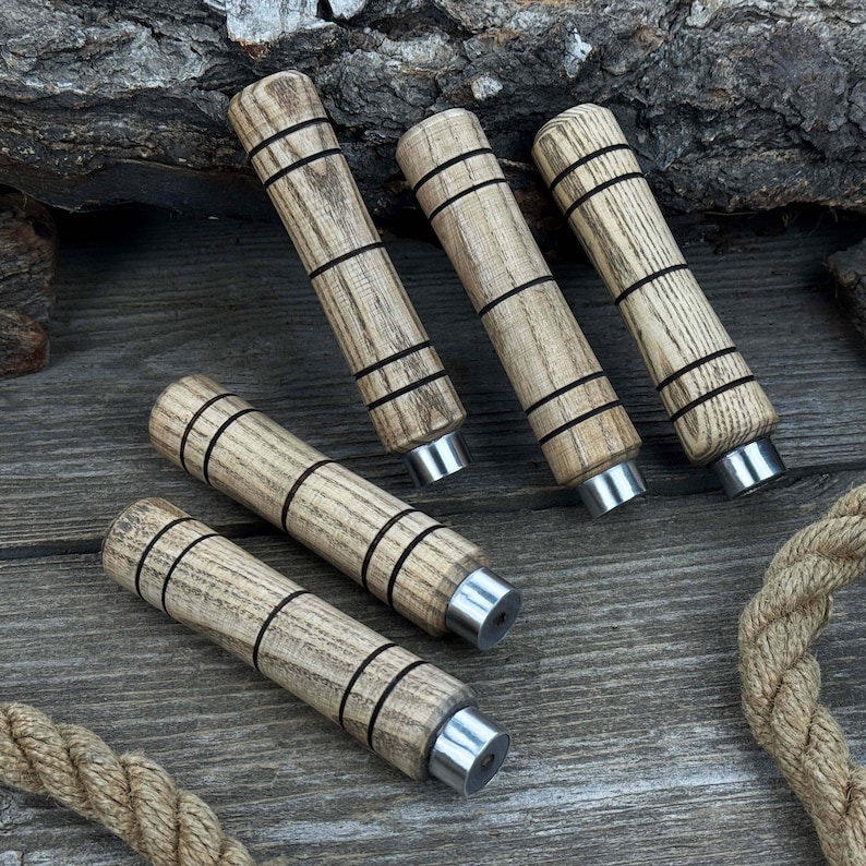 Set of 5 Handcrafted Ash Wood Replacement Handles – Universal Set for ...