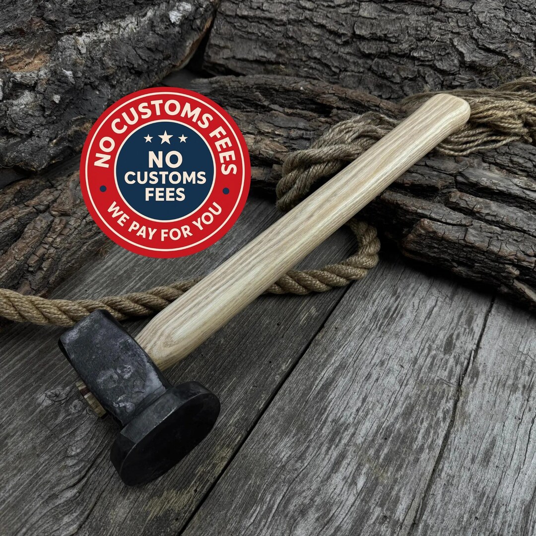 Blacksmith Rounding Hammer 3 Lb. Double Face Hammer. Hand Forged From ...