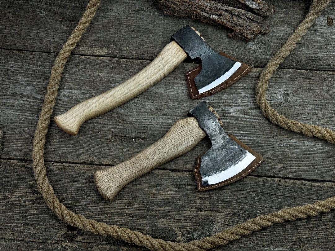 Hand-forged Carving Axe Set 2 PCS for Wood Projects. Sharp Carbon Steel ...