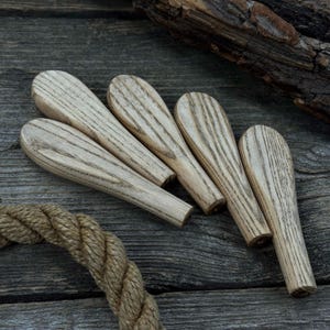 Set of 5 Teardrop Ash Wood Replacement Handles – Universal Set Handle ...