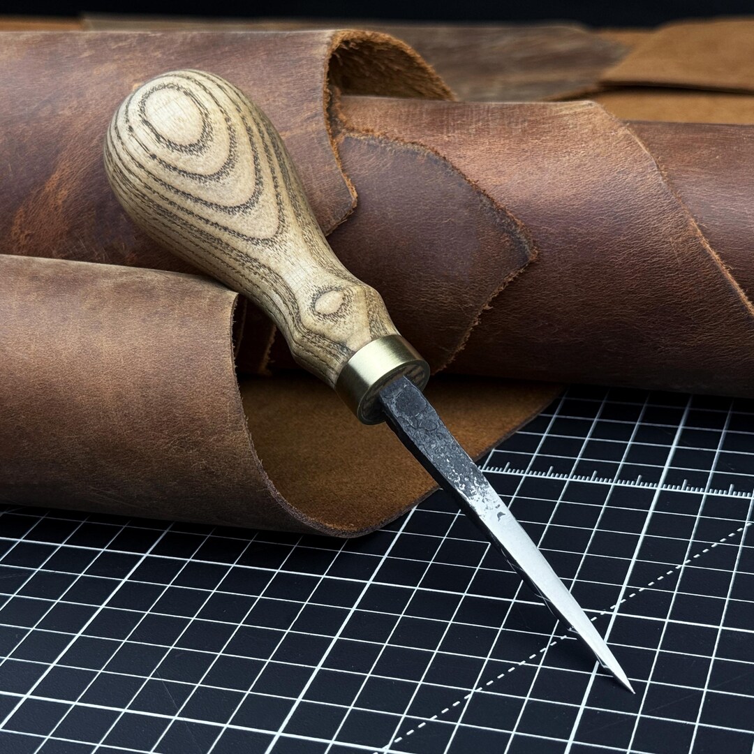 Leatherworking Awl, Sharp Needle. Hand Forged From Hardened Carbon ...