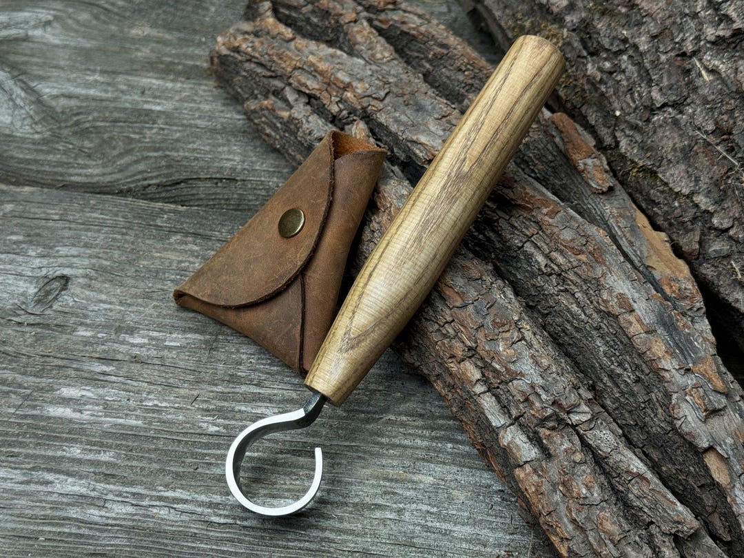 Spoon Carving Long Knife. Razor Sharp Scorp Blade. Hand Forged From ...