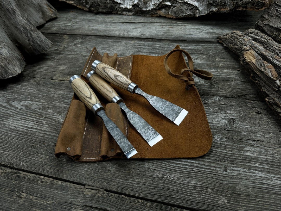 3-piece Wood Carving Chisel Set. Razor Sharp Blade. Woodworking Tool ...