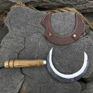 Crescent Moon Boline for Ritual Ceremonies. Sharp Carbon Steel Blade ...