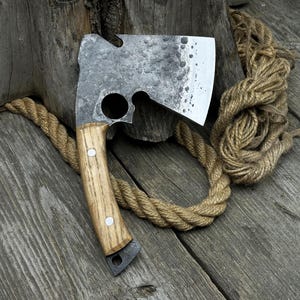 Small Flat Axe. Sharp Blade. Hand Forged From Carbon 52100 Steel ...