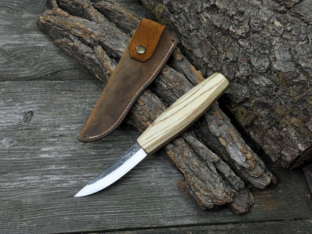 Wood Carving Sloyd Knife. Sharp Blade. Hand Forged From Hardened Carbon ...