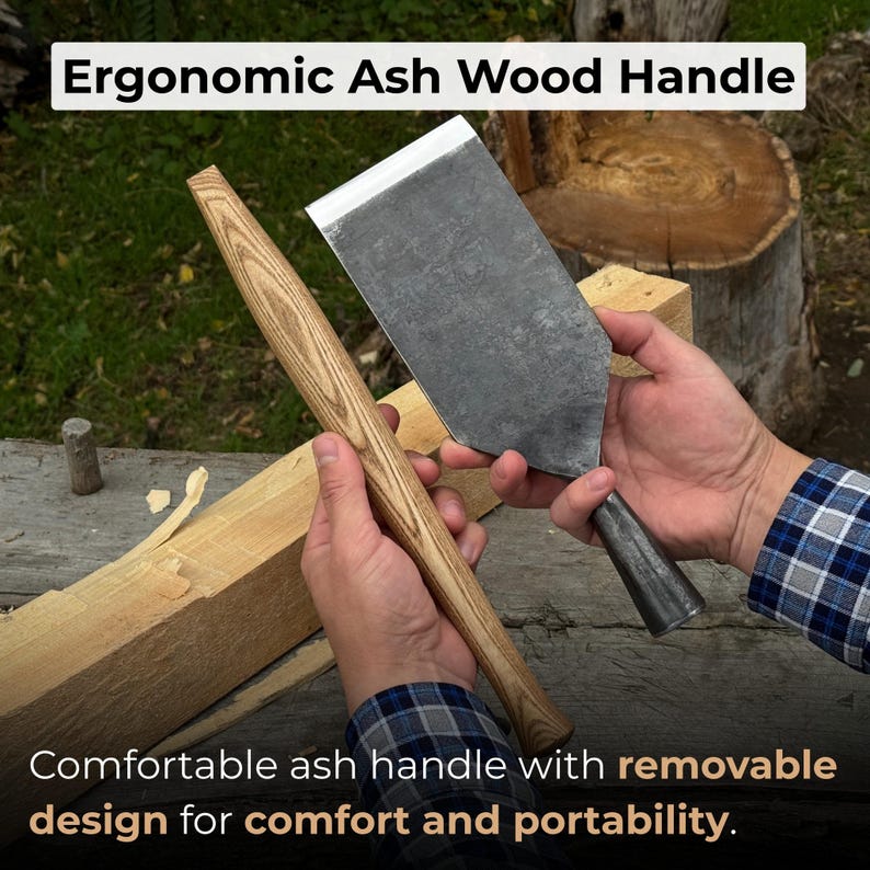 Timber Chisel (slick Chisel) – 52100 Carbon Steel Blade, Ash Handle ...