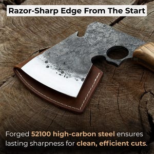 Small Flat Axe. Sharp Blade. Hand Forged From Carbon 52100 Steel ...