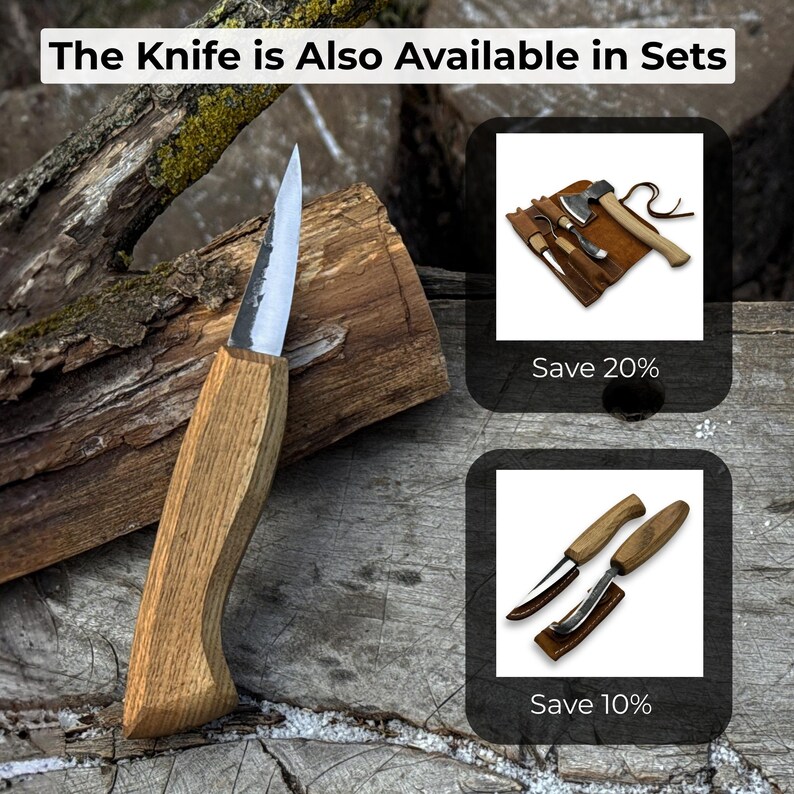 Hand-forged Sloyd Knife – 52100 Carbon Steel Blade With Ash Handle ...