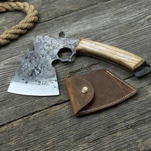 Small Flat Axe. Sharp Blade. Hand Forged From Carbon 52100 Steel ...