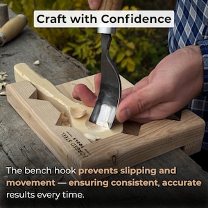 Bench Hook for Wood Carving and Chiseling. Wooden Work Support for ...