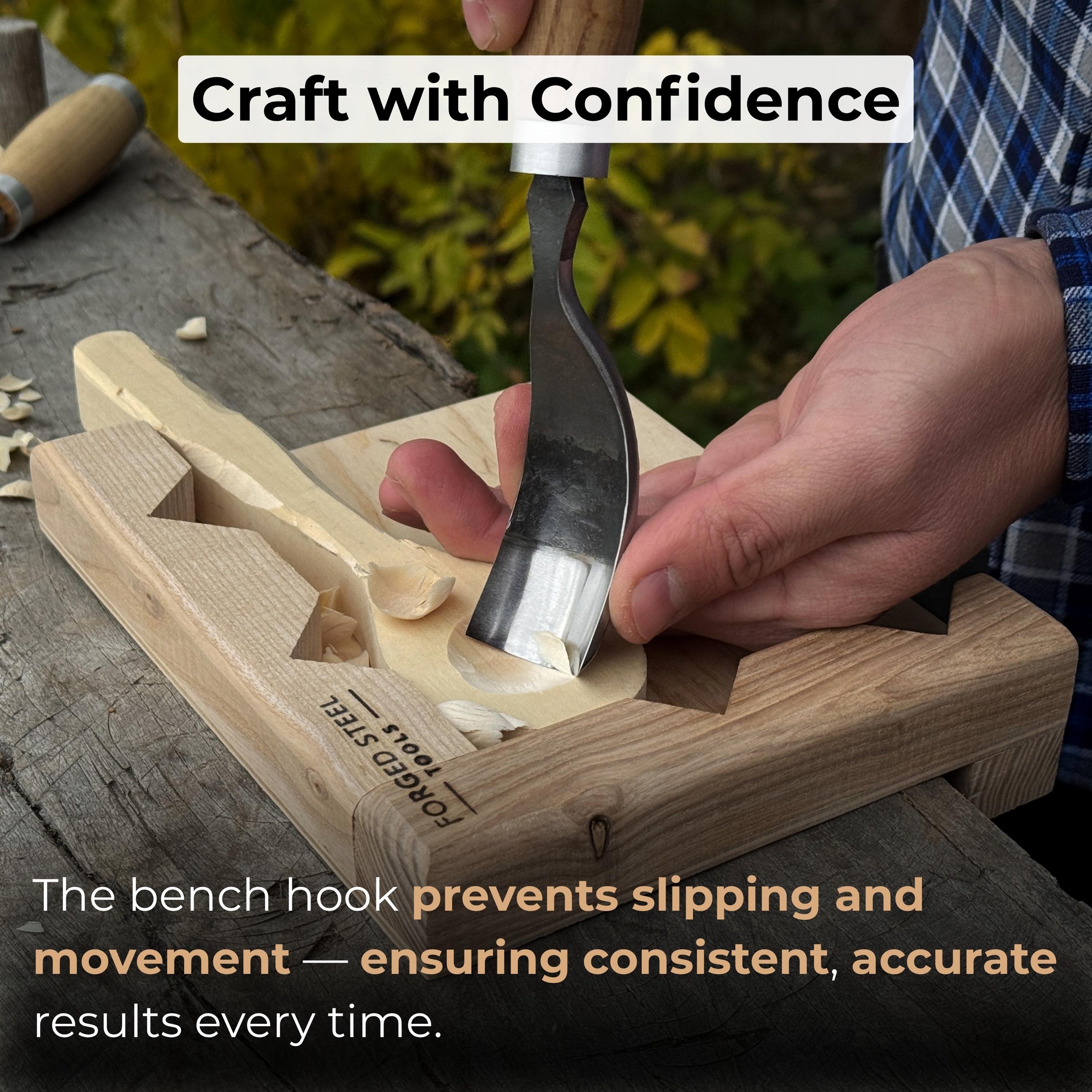 Bench Hook for Wood Carving and Chiseling. Wooden Work Support for ...
