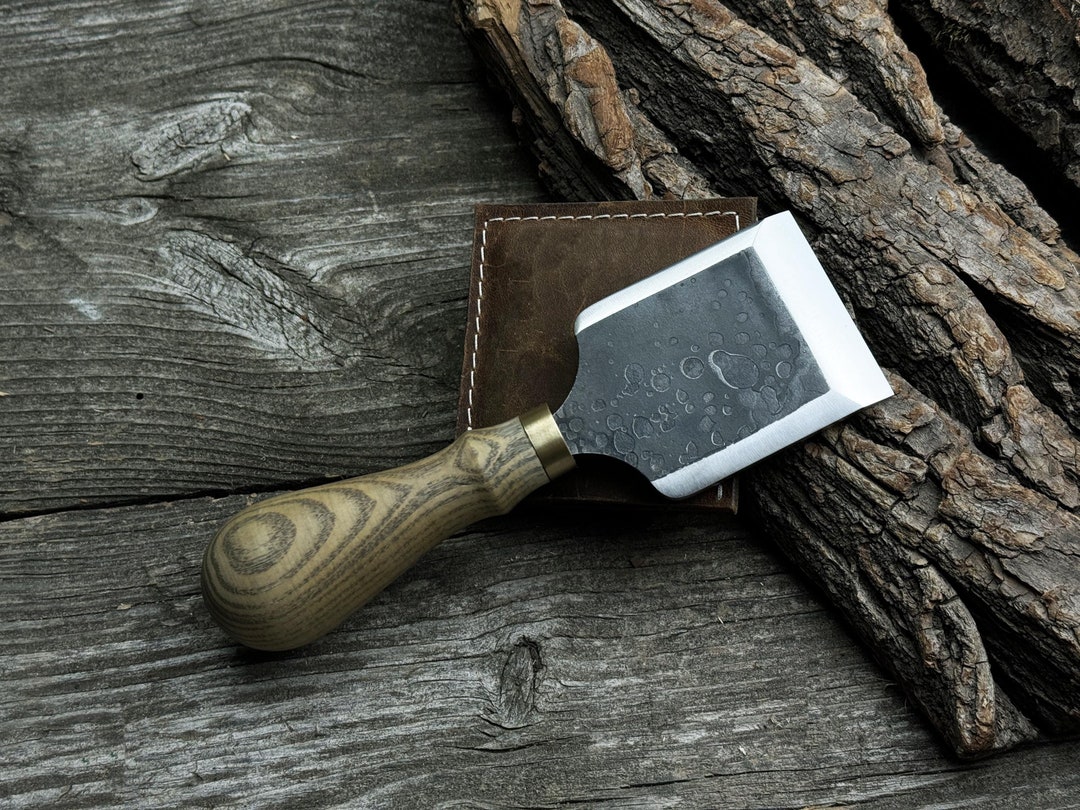 Big Straight Skiving Knife, Sharp Blade. Leather Japanese Knife. Hand ...