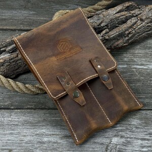Genuine Leather Chisel Case With 2 Pockets. Leather Crazy Horse. Tool ...