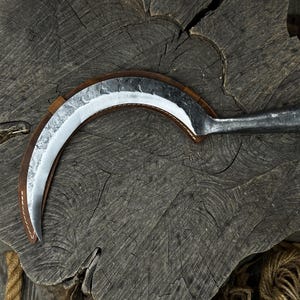 Sickle With Forged Handle. Razor Sharp Blade. Hand Forged From Hardened ...