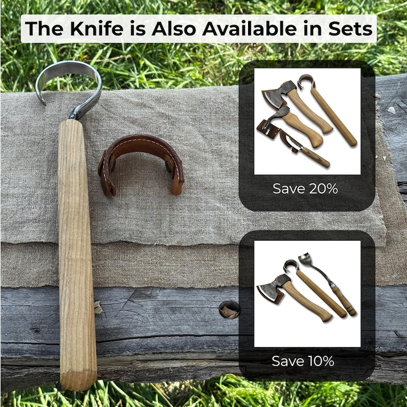 Long Scorp Knife With Gift Box – Hand-forged Curved Carving Knife for ...