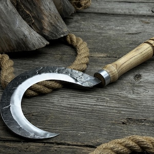 Small Garden Sickle. Razor Sharp Blade. Hand Forged From Hardened ...