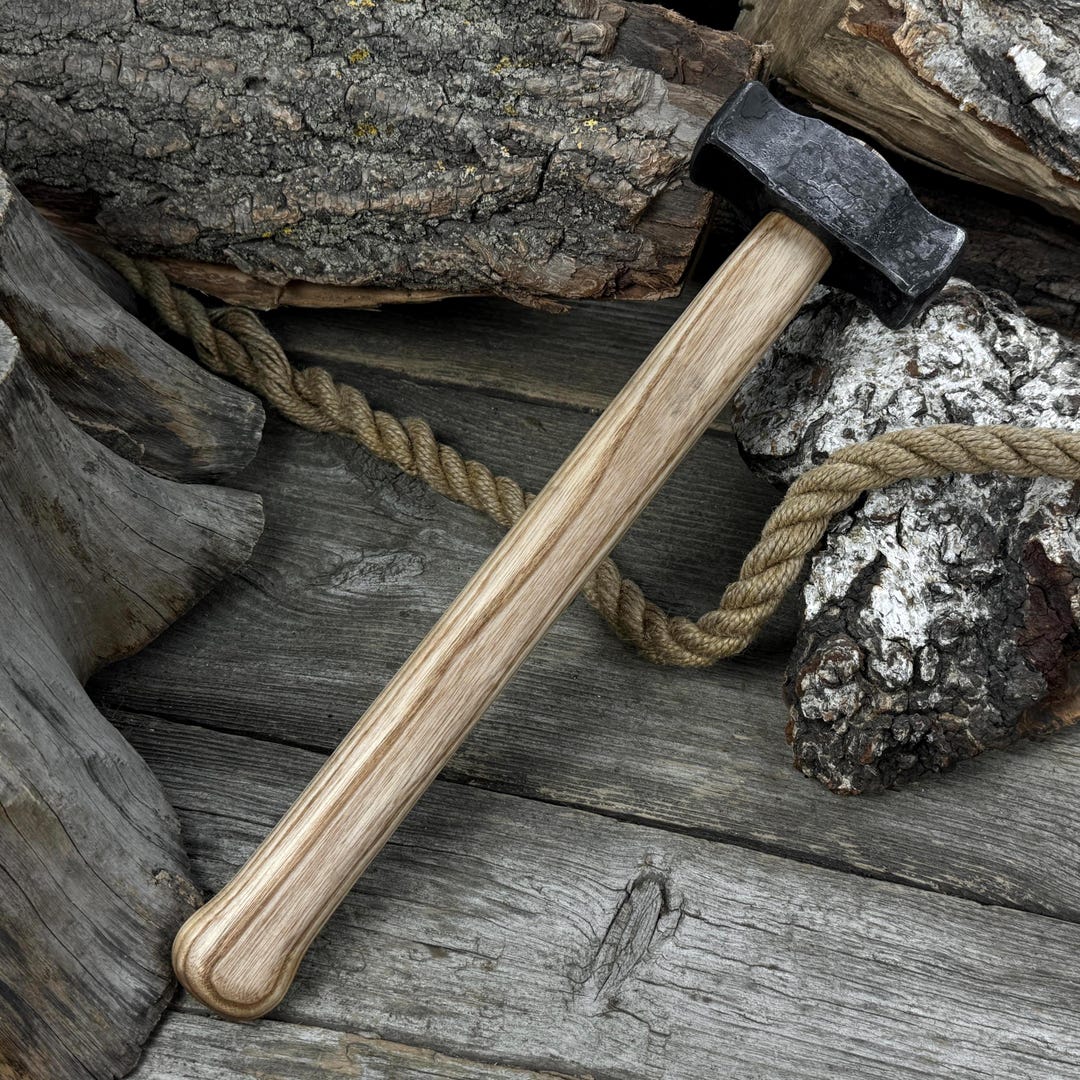 2.2 Lb Blacksmith Rounding Hammer. Double Face Hammer. Hand Forged From ...