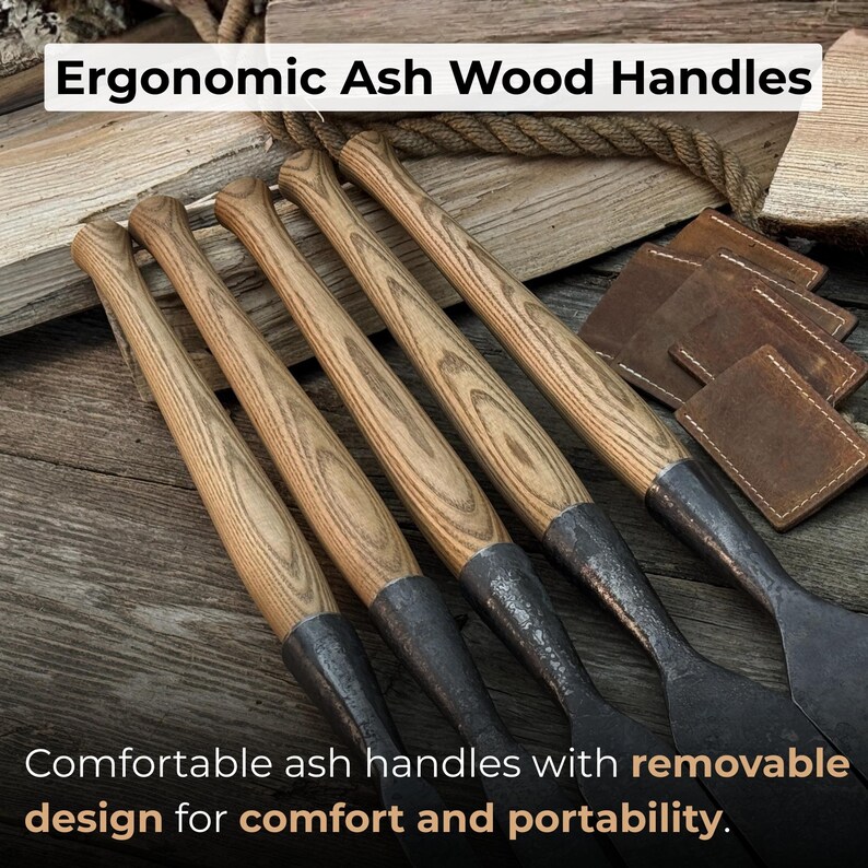Timber Framing Chisel Set 5 Pcs, (slick Chisels). Sharp Blade. Hand ...