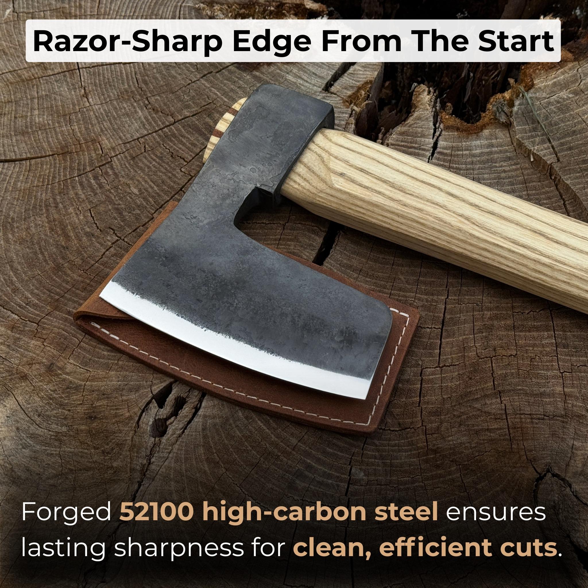 Hand-forged Carpenter’s Axe for Wood Project. Sharp Carbon Blade ...